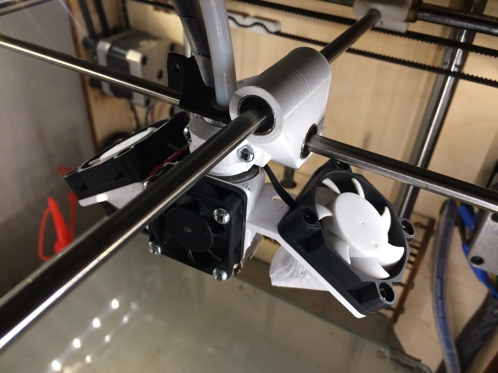 Free 3D file E3D V6 Ultimaker simple print mount with 40mm fans・3D ...